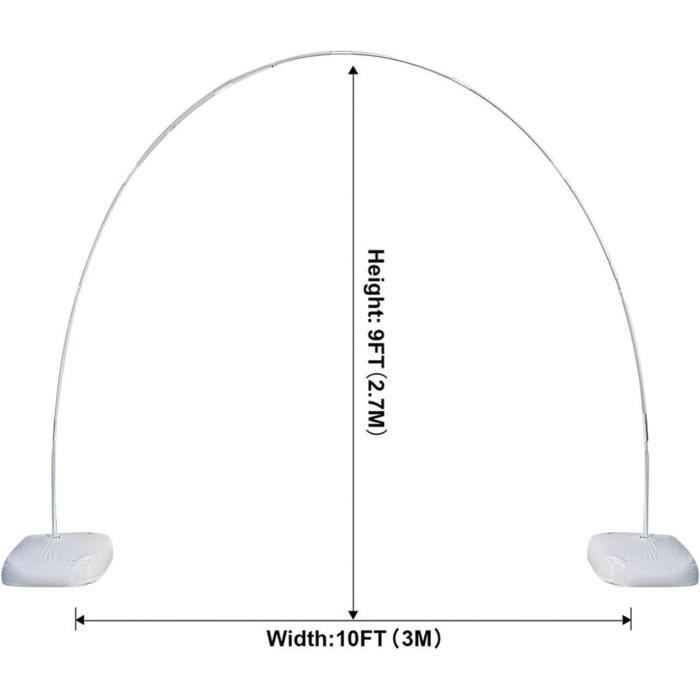 Kit d'arche de ballons, 2,7 m de hauteur et 3 m de largeur réglable ...