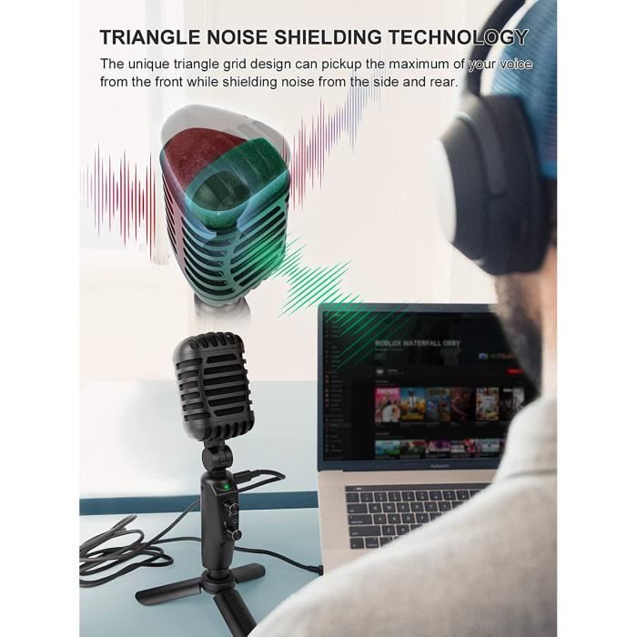 USB PC Microphone Retro,Moman EMR Mic Design Retro, Micro (192kHz/24bit ...