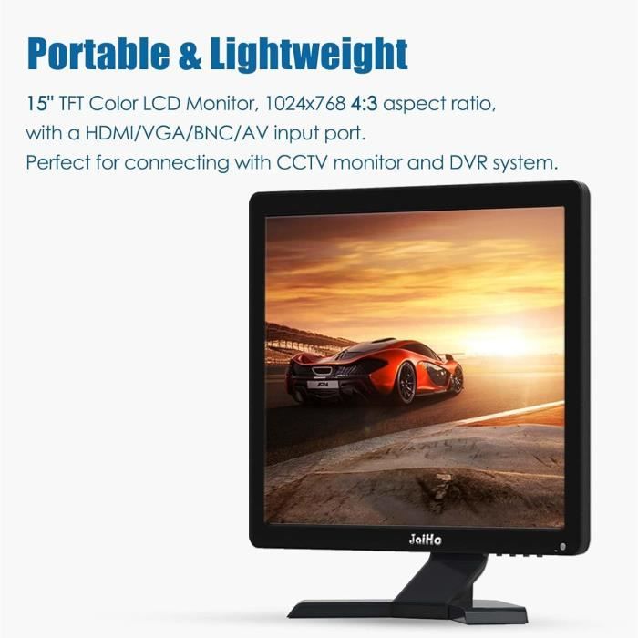 Écran 15 Pouces Moniteur Hdmi 1024X768 4:3 Couleur Ecran Lcd Moniteur ...