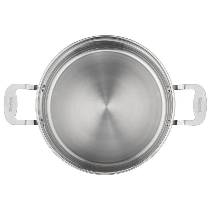 Tefal H8614614 Pro INOX, Faitout INOX, 24 cm Tous Feux Dont Induction - Cdiscount Maison