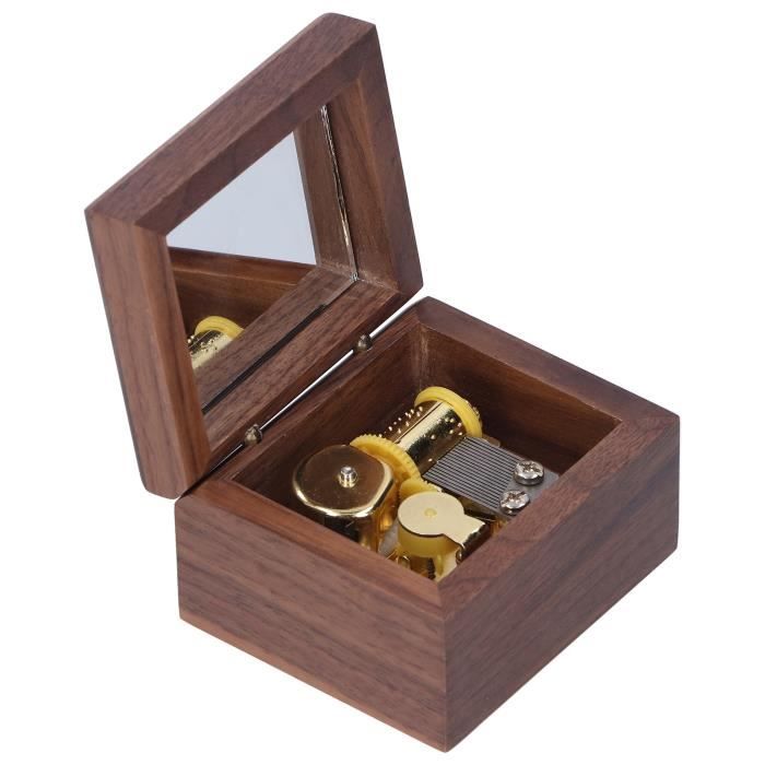 Boîte à Musique Mécanique en Bois de Noyer GAROSA - Cadeau pour ...