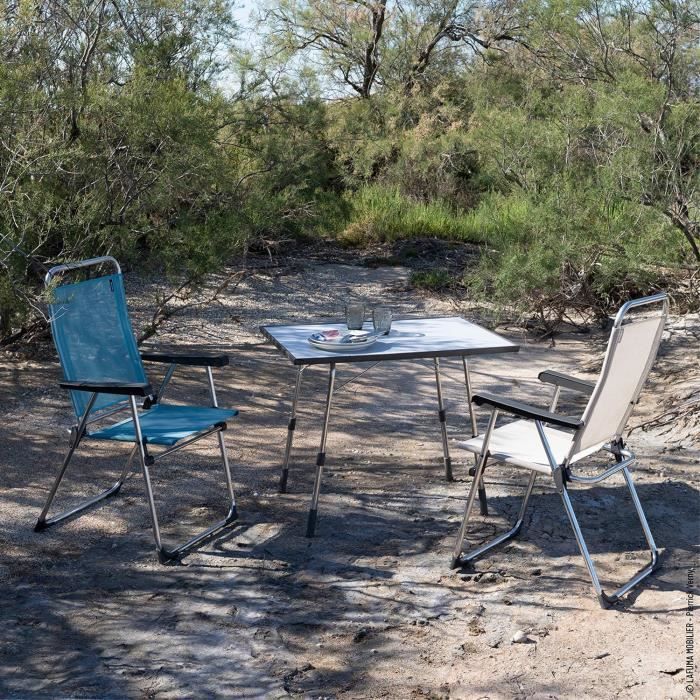 Lafuma Table de camping pliante, Hauteur réglable, 91 x 69 cm, Étanche ...