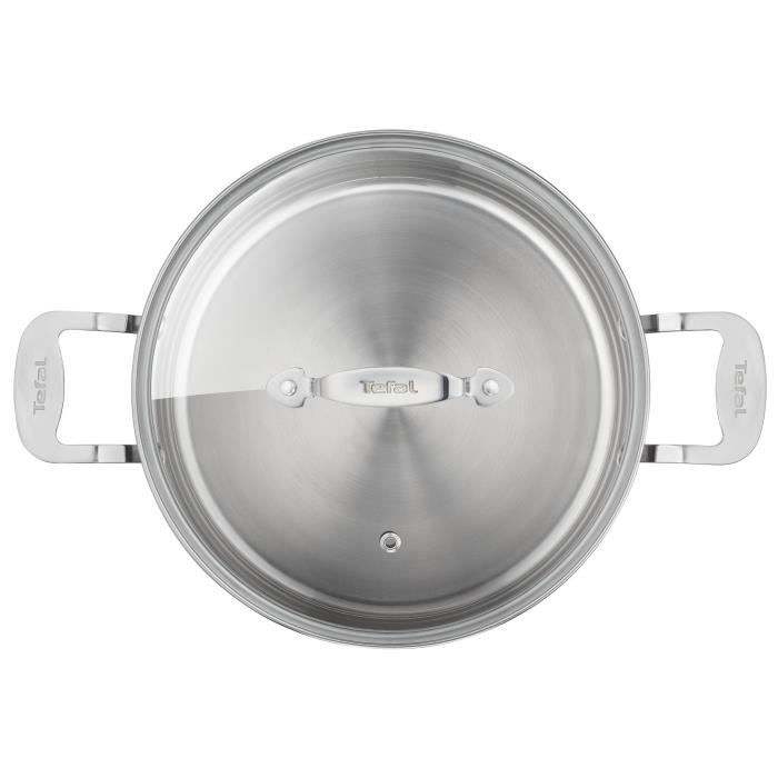 Tefal H8614614 Pro INOX, Faitout INOX, 24 cm Tous Feux Dont Induction - Cdiscount Maison