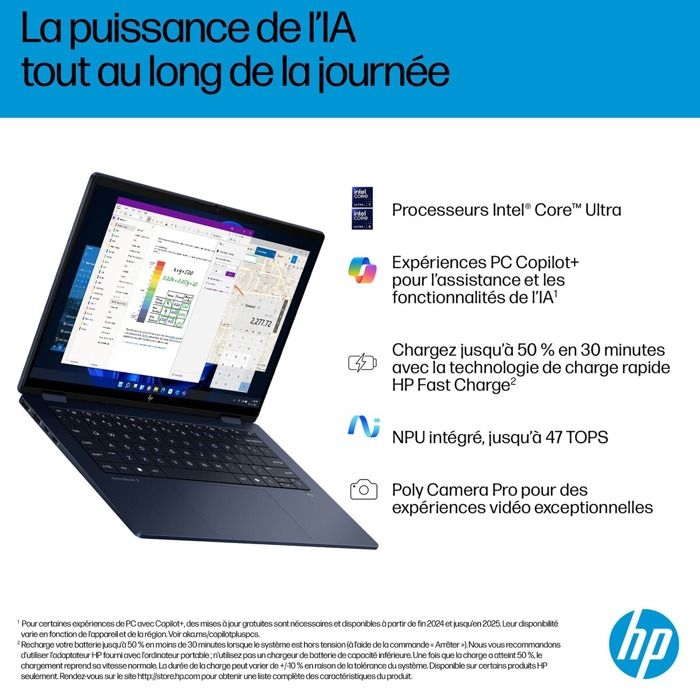PC Hybride / PC 2 en 1 Hp OmniBook X Flip Next Gen AI 14-fm0007nf 14 ...