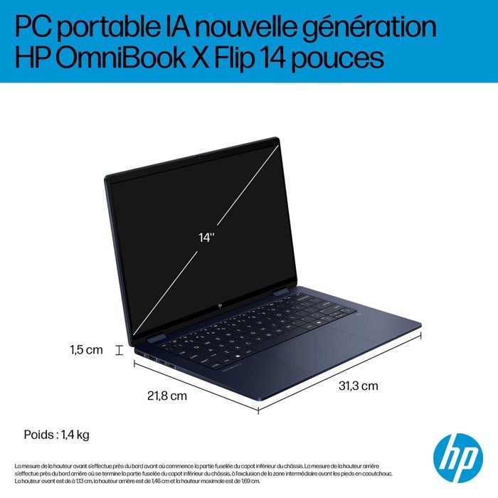 PC Hybride / PC 2 en 1 Hp OmniBook X Flip Next Gen AI 14-fm0007nf 14 ...