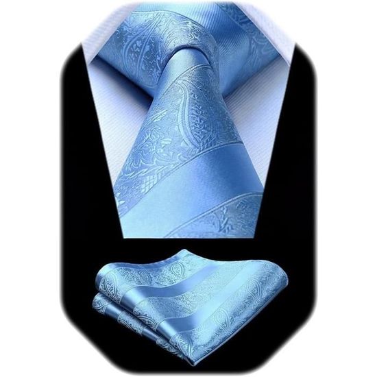 Cravate Homme Paisley - Cravates En Soie Pour Hommes - Mariage - Bleu ...