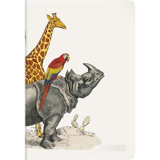 115737C - Un Cahier Piqué visuel Animal-Girafe-Eléphant - A4 21x29,7 cm ...