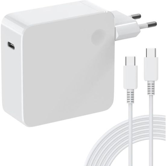 Chargeur Mac Book Pro, Chargeur USB C 65W avec Câble de USB C 2M ...