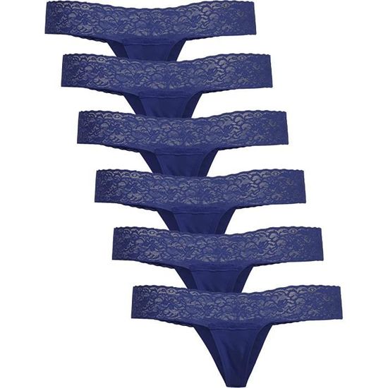 String String Femmes Coton Dentelle Sexy Slips Femmes sous-Vêtements ...