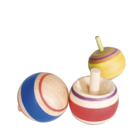 Lot de 5 Mini Toupies traditionnelles en bois - Cdiscount Jeux - Jouets