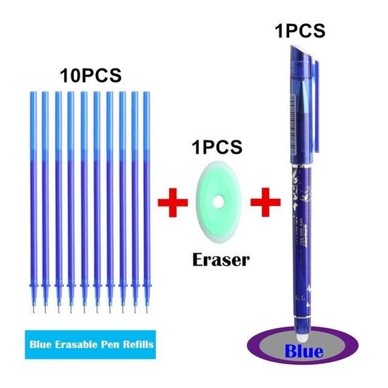 STYLO,1Set Blue--5-8-12-PCS Stylo Effaçable Recharge Gel Magique Stylo ...