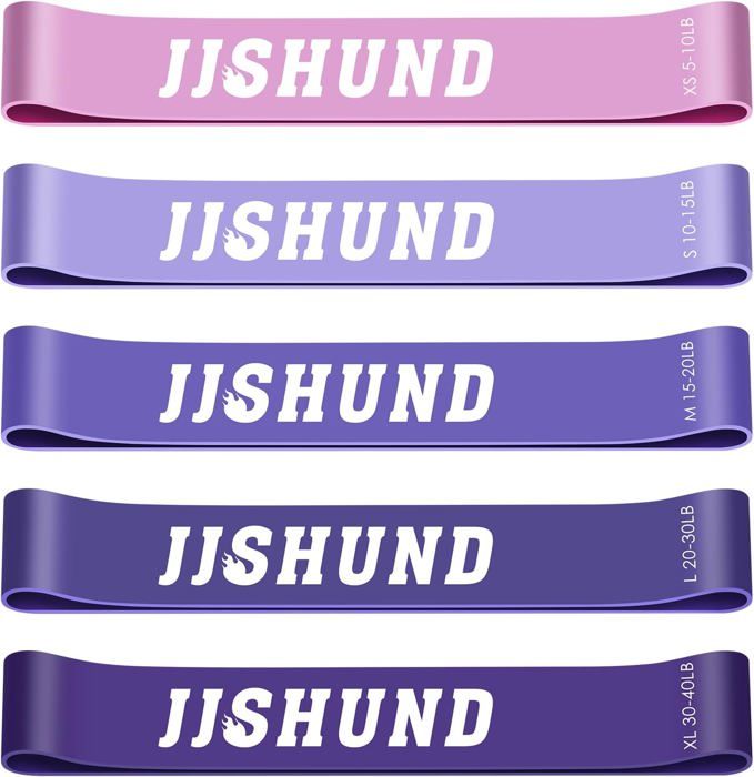 5 Pcs Elastique Musculation Set Bande Elastique Musculation 5 Niveaux de Tension Elastique Sport ...