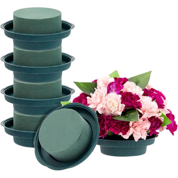 Blocs de Mousse Ronds pour Composition florale - Lot de 6 Mousses pour ...