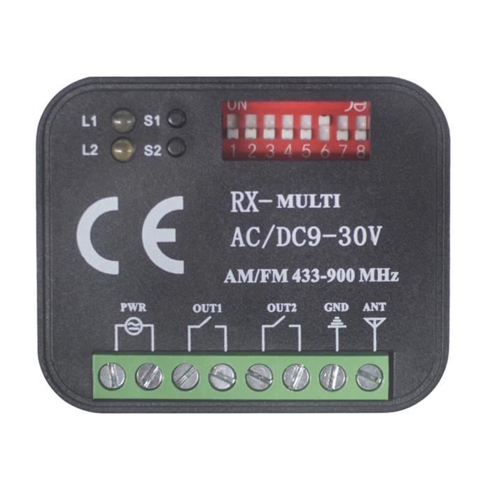 Récepteur de porte de garage RX Multi Dead,émetteur de télécommande,300 MHz,900MHz,433.92MHz,315 ...