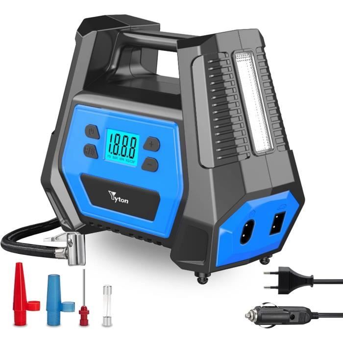 Compresseur D'Air Portatif, 230V Accueil Voiture 12V, 10 Bar 150 Psi ...