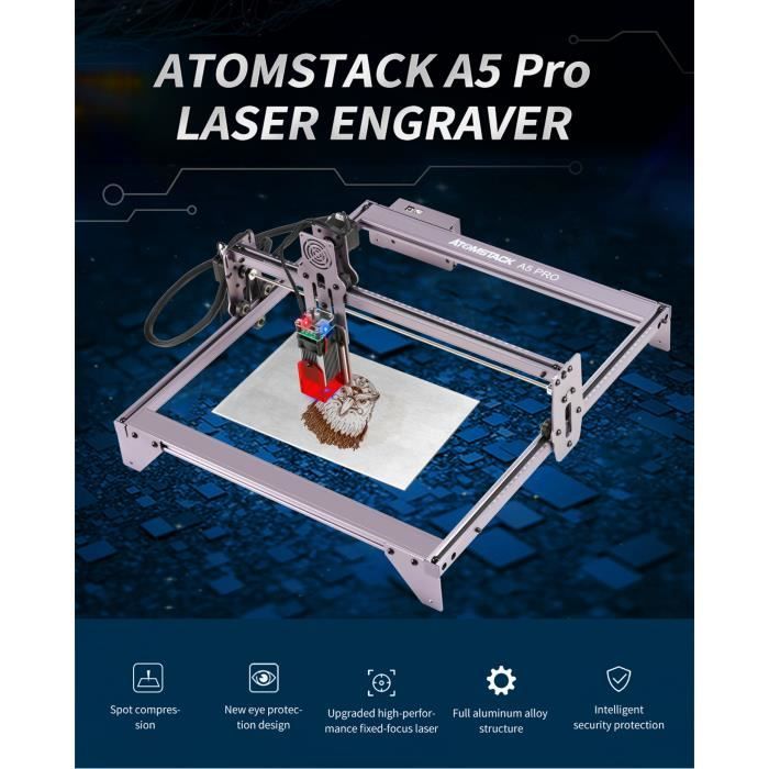 Nouveauté ATOMSTACK A5 Pro 40w CNC routeur Grbl bricolage acier ...