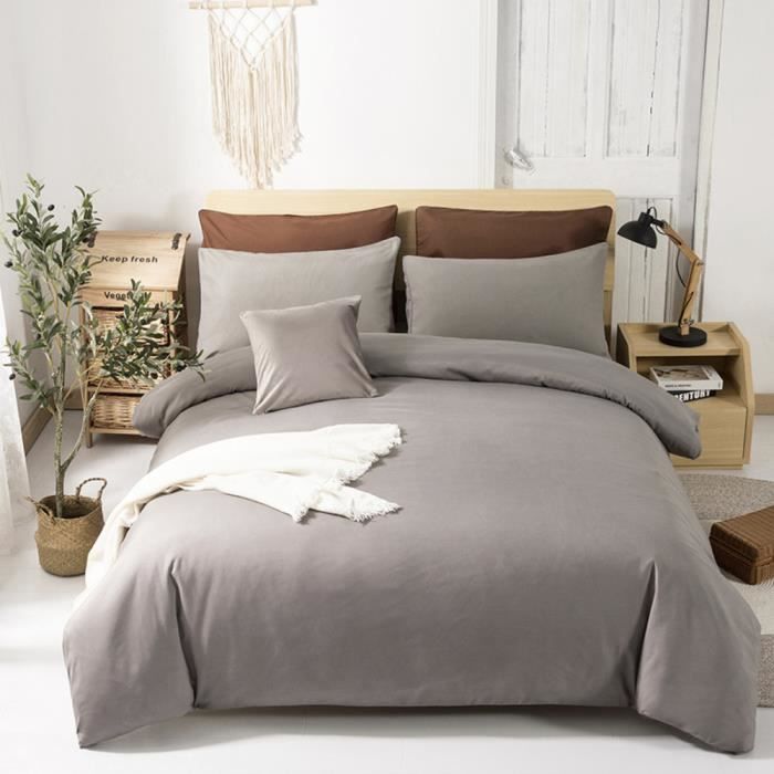 Couvre lit, simple, couleur unie, de en épaissi coton 150x200 quatre ...