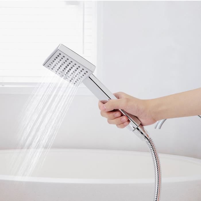 EJ.life pulvérisateur de douche Pommeau de douche à main chromé G1/2 po ...