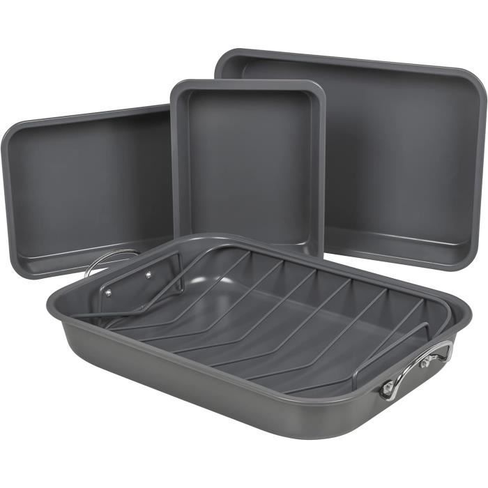 Ensemble De 5 Plateaux À Rôtir En Acier Au Carbone Antiadhésif Pour ...