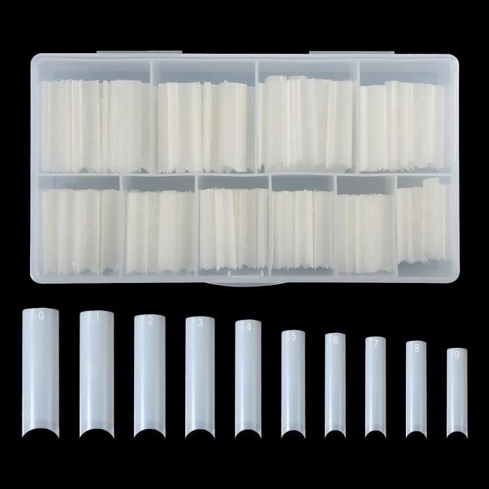 500Pcs Bouts D'Ongles, Extra Long C Faux Ongles Artificiels En ...