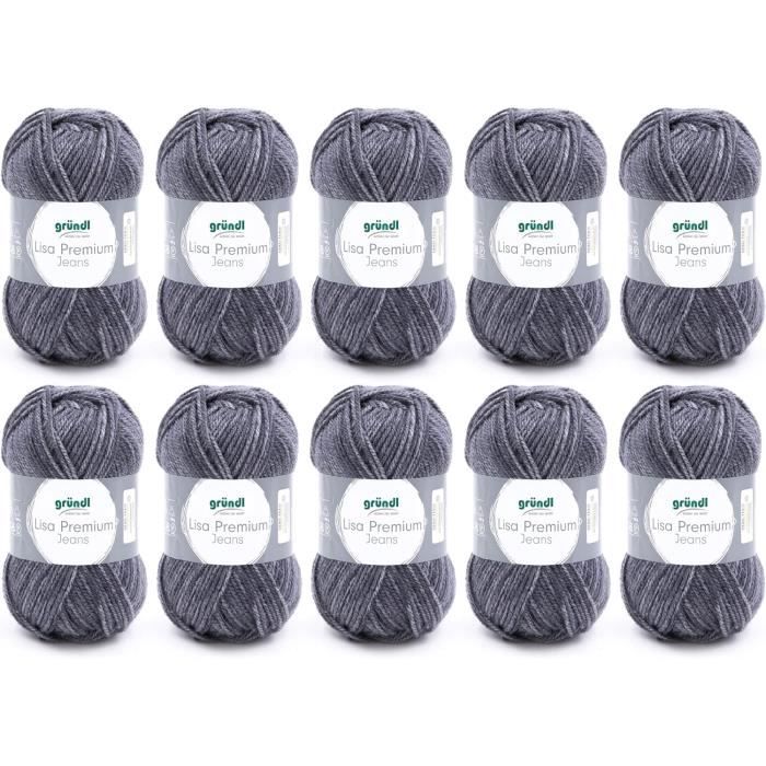 Lisa Premium Jeans Fil À Tricoter & Crochet (Caractère Doux Et Laineux ...