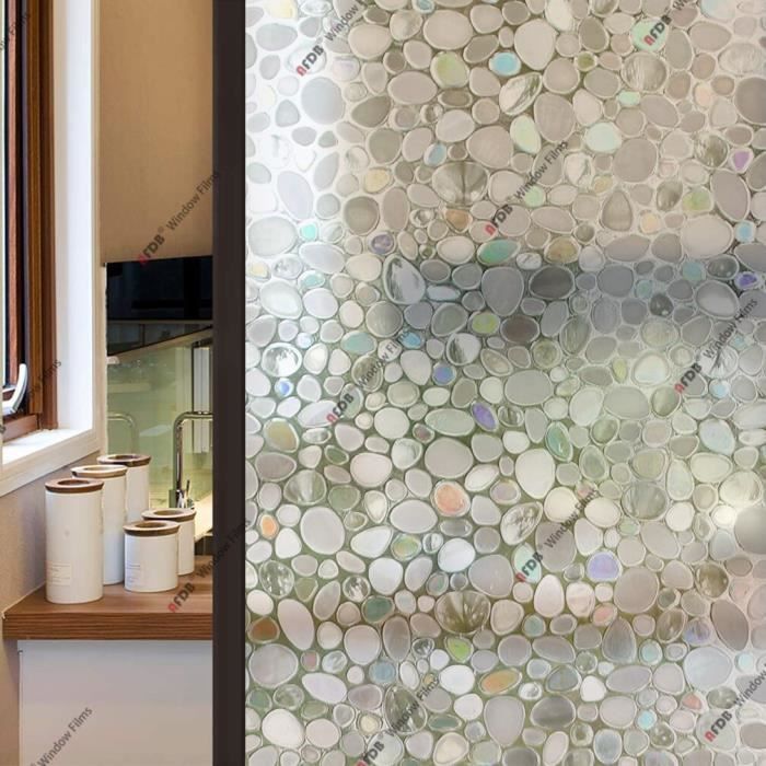 FILM POUR VITRAGE,F-60x200 cm--Film Collant 3D Mat Décoratif pour ...