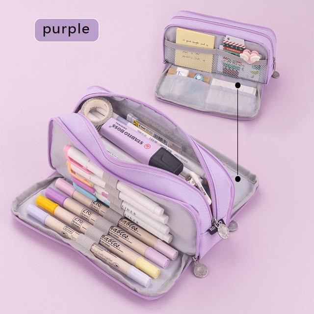 TROUSSE A STYLO,Type B Purple--trousse à crayons violette, grande ...