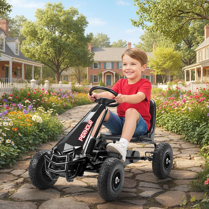 Kart à pédales Go-Kart pour enfants siège réglable pneus EVA embrayage ...