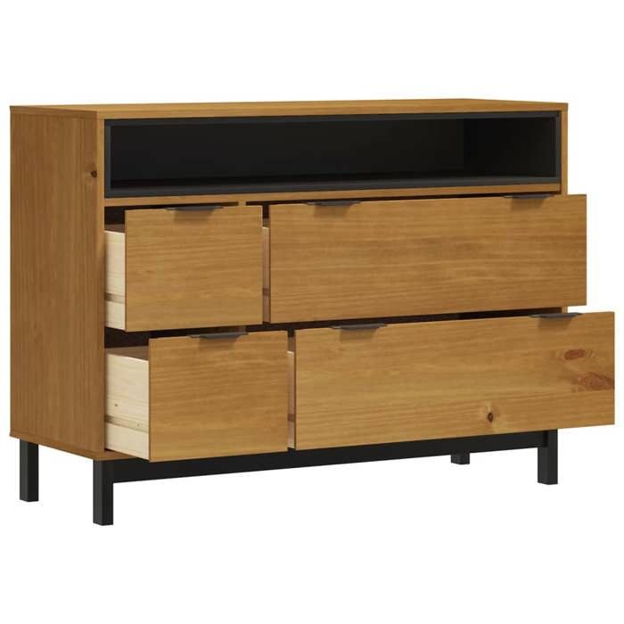 (10406)Moderne Commode FLAM 110x40x80 cm bois de pin massif ,poid:35.2 ...
