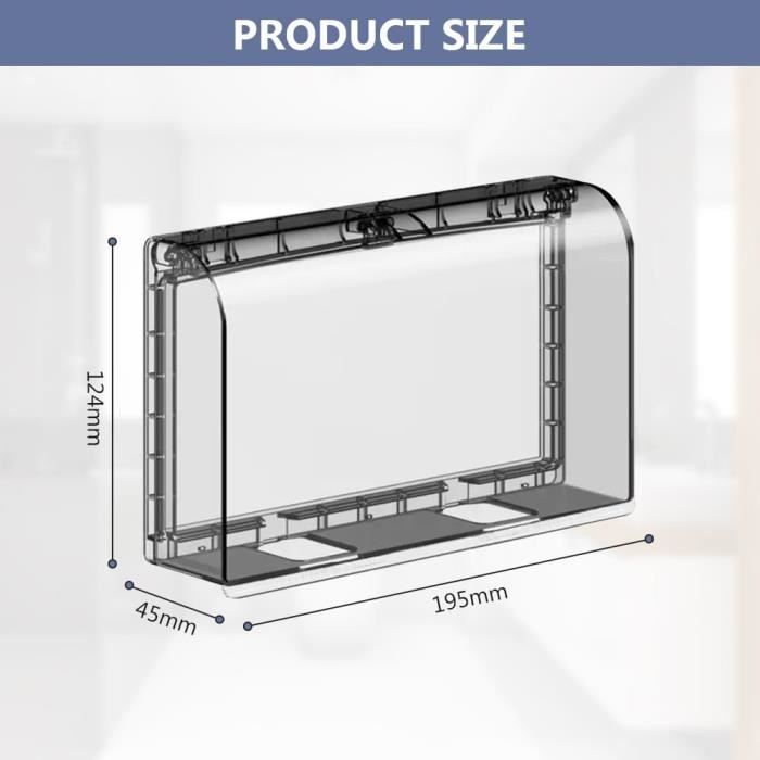 Cache Prise Etanche Adhésif, Boîtier Cache Prise Murale à 2 Voies ...