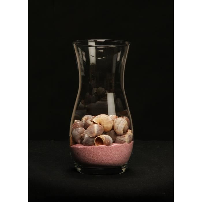 Vase en Verre courbé Claudia 15cm de diamètre, 30cm de Hauteur ...