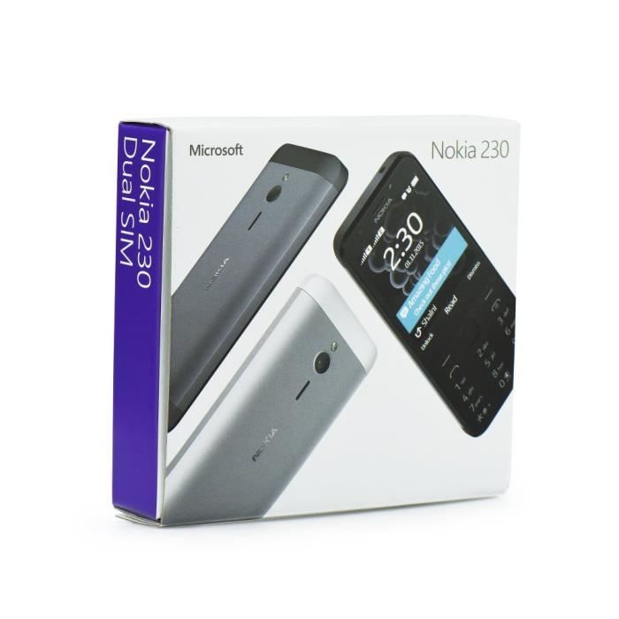 Téléphone classique - NOKIA - Nokia 230 - Double SIM - Bluetooth 3.0 ...