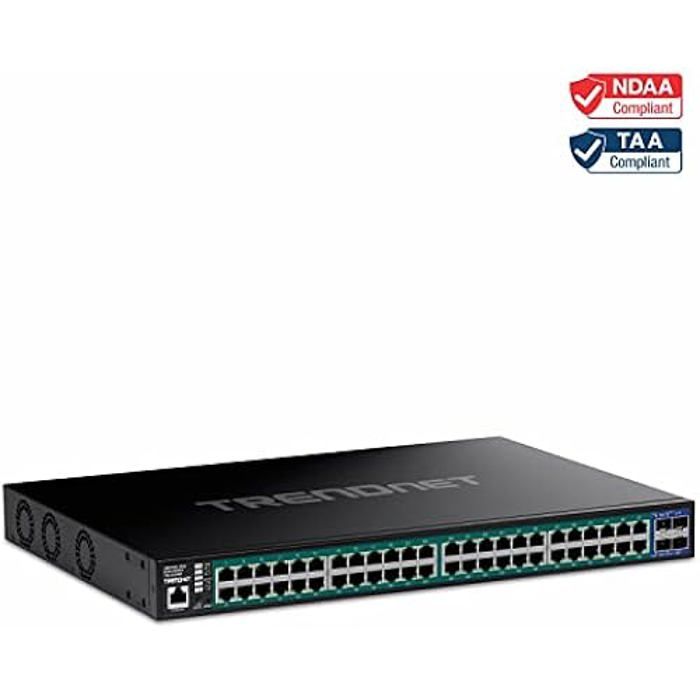 Switch réseau - TRENDNET - TPE-3524SF - 52 Ports - POE+ - 10G SFP+ ...