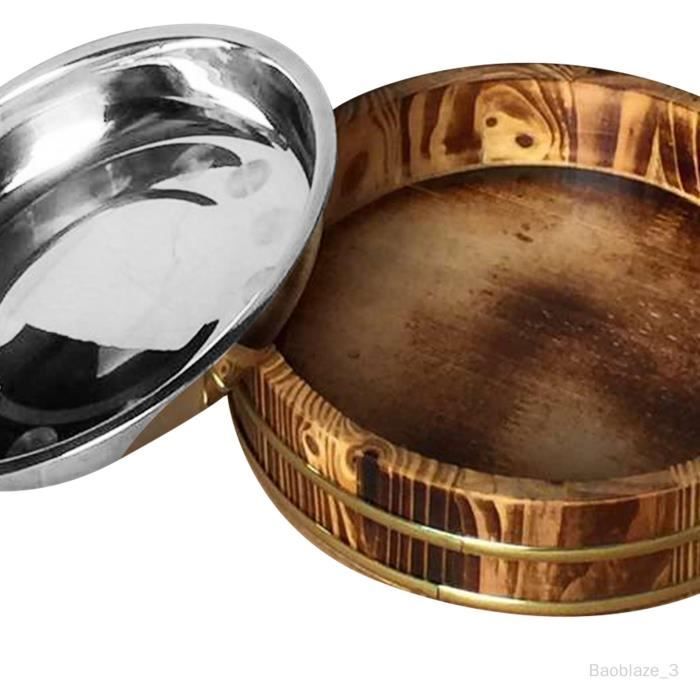 Bol de riz à Sushi en bois, baril à Sushi, assiette ronde, plats de ...