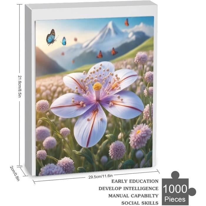 Fleurs Puzzles Adultes 1000 Pièces Puzzle En Bois, Jouet De Puzzle De ...
