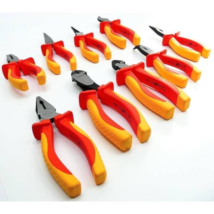® Jeu De 9 Pinces Électriques, Pince Coupante Latérale, Pince Coupante ...