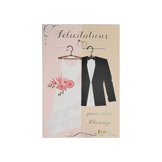 Carte De Voeux Mariage Felicitations Pour Votre Mariage Cdiscount