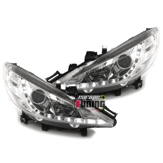 PHARES FEUX AVANTS CHROME DEVIL EYES LED PEUGEOT 207 PHASES 1 et 2 - Cdiscount Auto