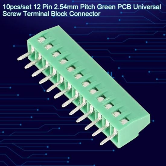 Connecteur de bornier PCB - FDIT - 10Pcs Set 12 Broches 2.54mm Pitch ...