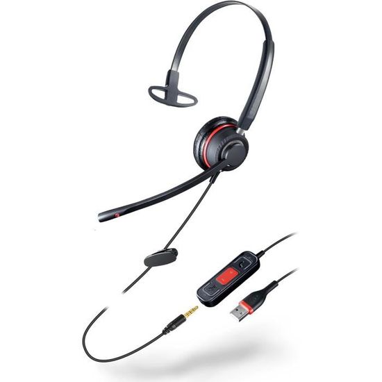 Flex Jack Usb Mono, Micro Casque Filaire Usb Et Jack 3,5 Mm Mono, Ultra ...