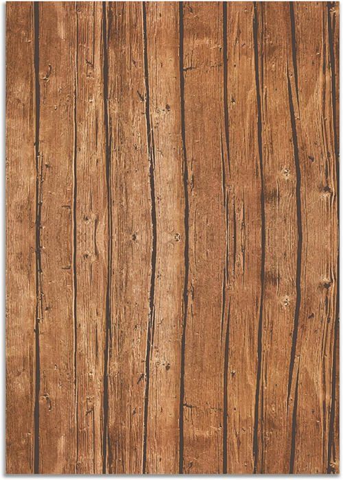 Tapis du Sol Vinyle Texture Bois 80x200 cm - Tapis de Cuisine en PVC ...