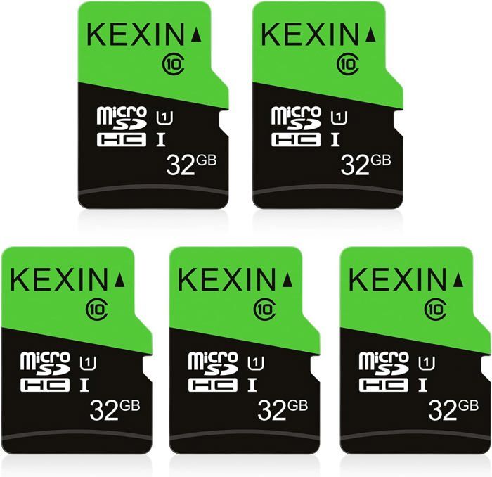 Carte Micro Sd 32Go Lot De 5 Cartes Mémoire Micro Sdhc 32 Go Uhs-I U1 ...