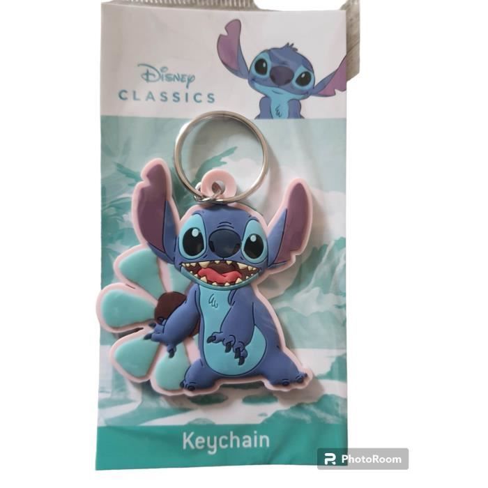 Porte-clés - Stitch - Fleur - Design original - Multicolore - Plastique ...