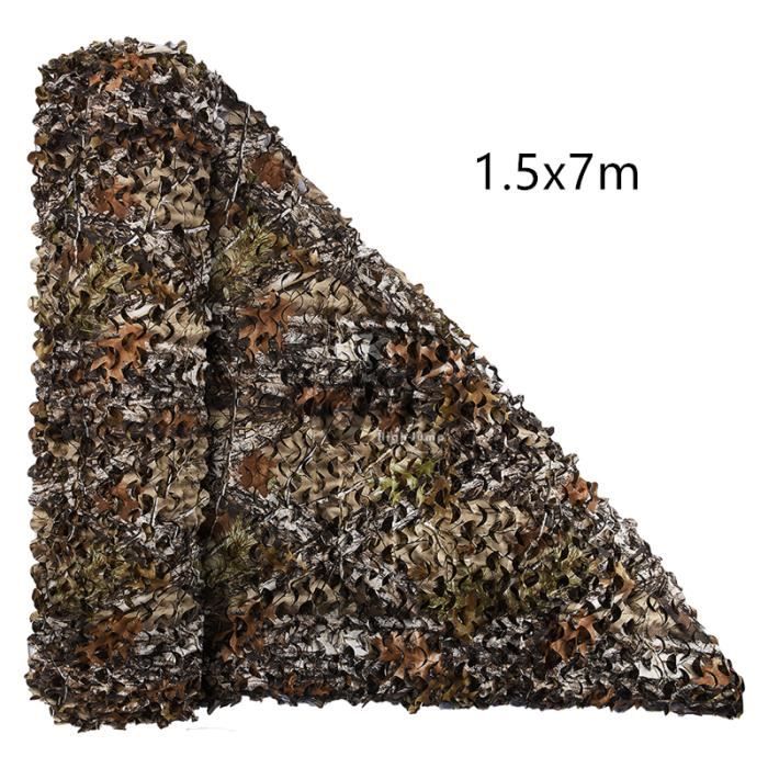 Voile d'ombrage - Camouflage - 1.5x7m - 100% Polyester - Effet réaliste ...