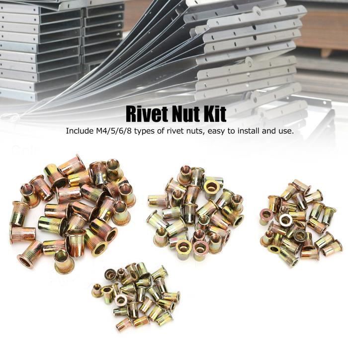 EJ.life Écrou à rivet Kit d'écrou de fixation, acier de zingage coloré ... EJ.life Écrou à rivet Kit d'écrou de fixation, acier de zingage coloré ...