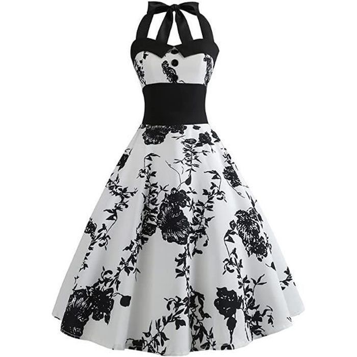 Robe Pin-Up Rockabilly Vintage Rock Ange'Hell "Ashley Red Flowers ...