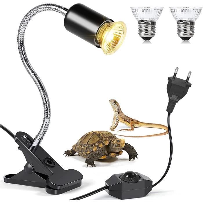 Lampe Chauffante Tortue Lampe Chauffante Terrarium Avec 2 Ampoules Uva ...