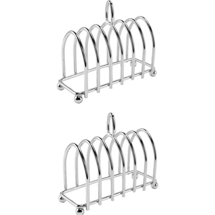 Lot de 2 supports à pain pour toast et pain - En acier inoxydable ...