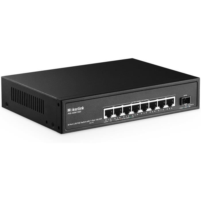 MokerLink 8 Port 2.5 Gigabit PoE Switch with 10G SFP, 8 x 2.5G Ethernet ...