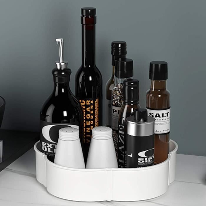 Plateau Tournant, Cuisine Épices Rangement Étagère, Plastique Sans Bpa ...